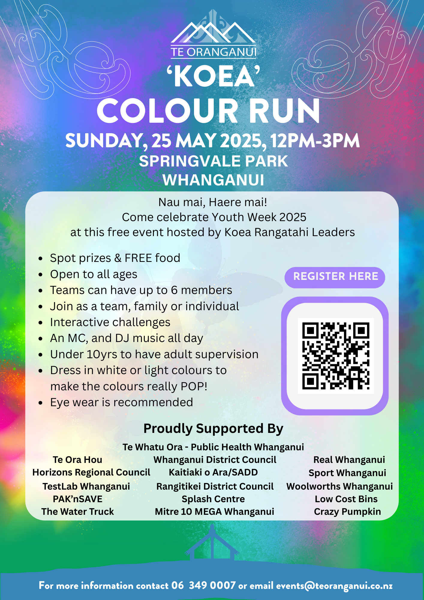 Koea Colour Run - Youth Week 2025 - Sport Whanganui